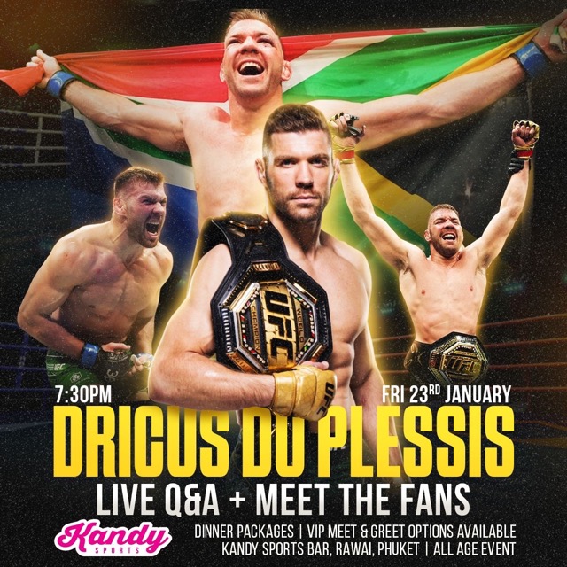 Dricus du Plessis Meet & Greet Phuket | Kandy Sports Rawai